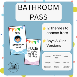 Bathroom Pass – Simple – TeacherGarten | Creative Teaching Ideas ...